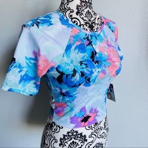 JoyLab | Swim | Joy Lab Short Sleeve Floral Swim Top | Poshmark